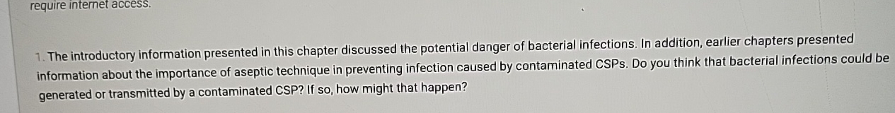 Solved require internet access.The introductory information | Chegg.com