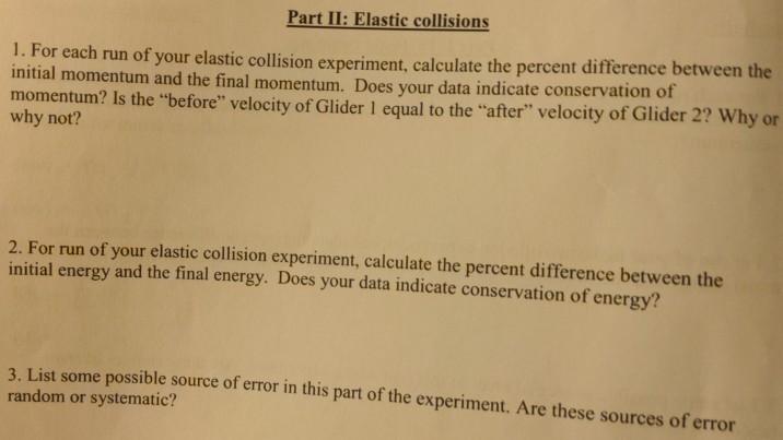 Solved Experiment 6 Conservation Of Linear Momentum