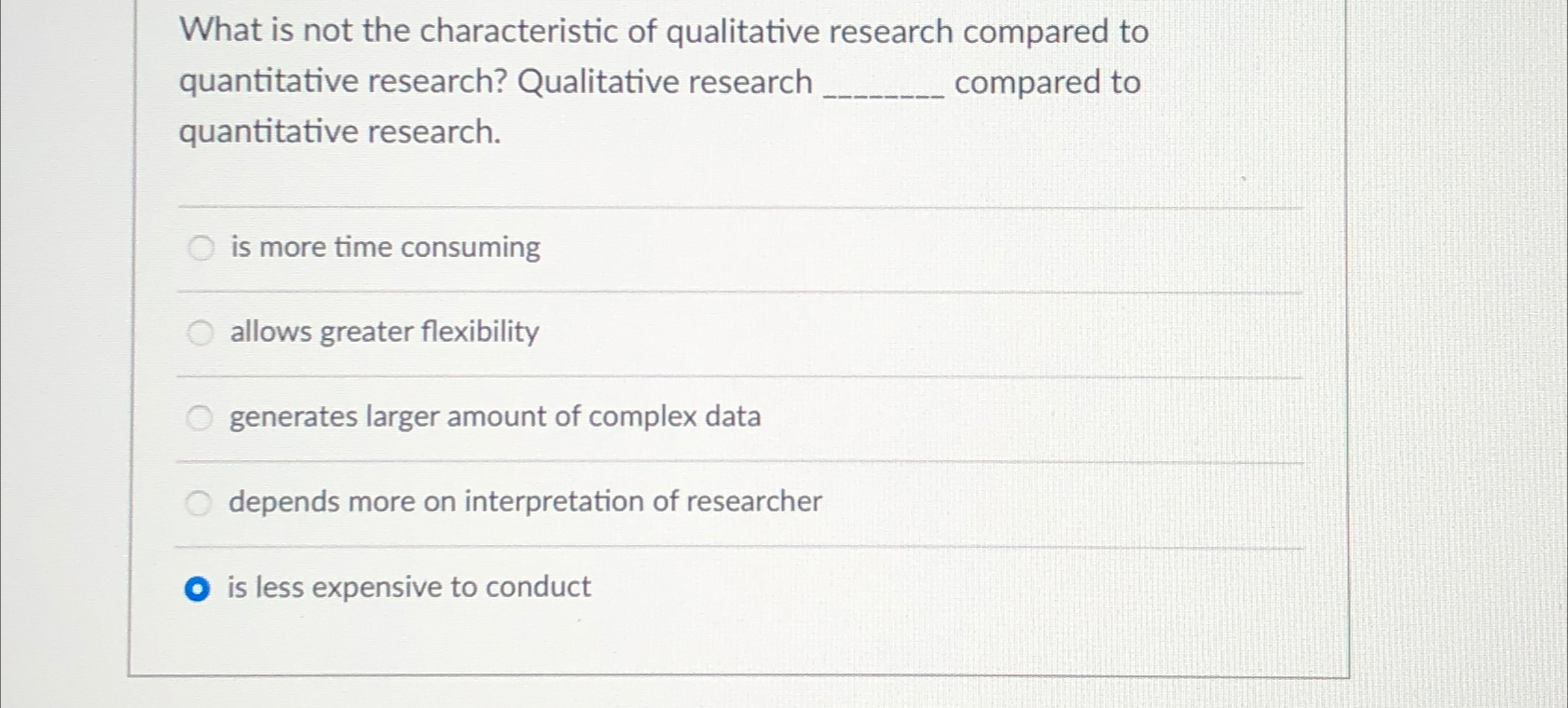 Solved What is not the characteristic of qualitative | Chegg.com