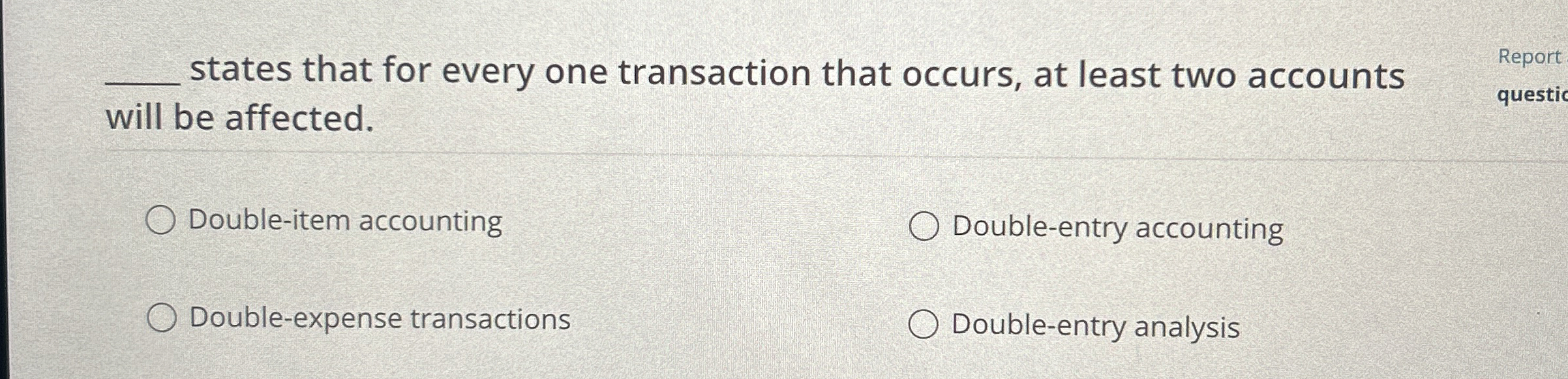 Solved states that for every one transaction that occurs, at | Chegg.com