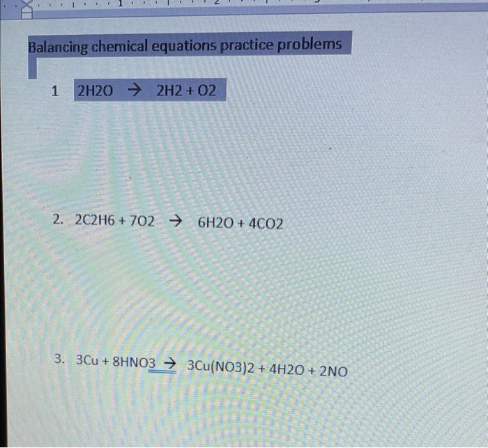 Solved 3Cu+8HNO33Cu(NO3)2+4H2O+2NO 4. H2+I2→2HI 5. | Chegg.com
