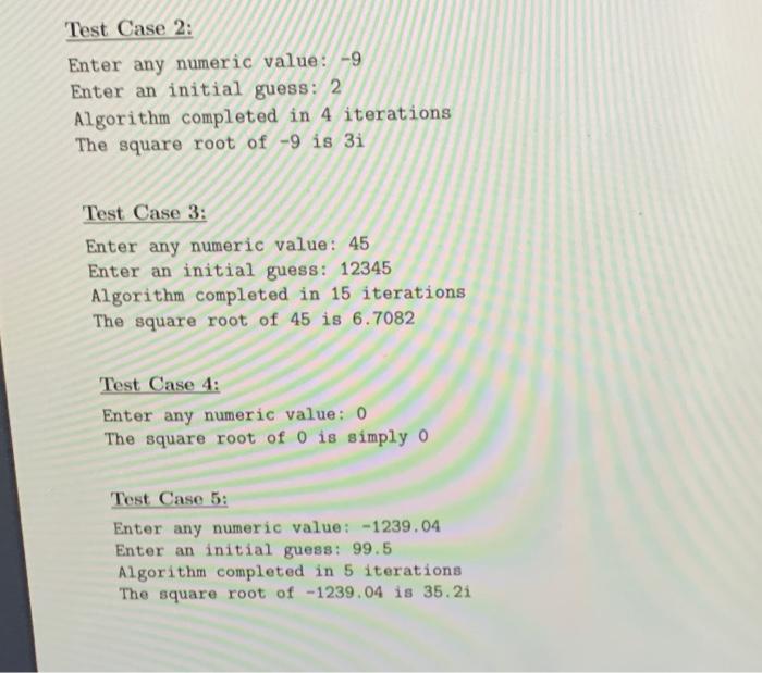 Solved HW4 COP2271 MATLAB Square Root Algorithm Key | Chegg.com