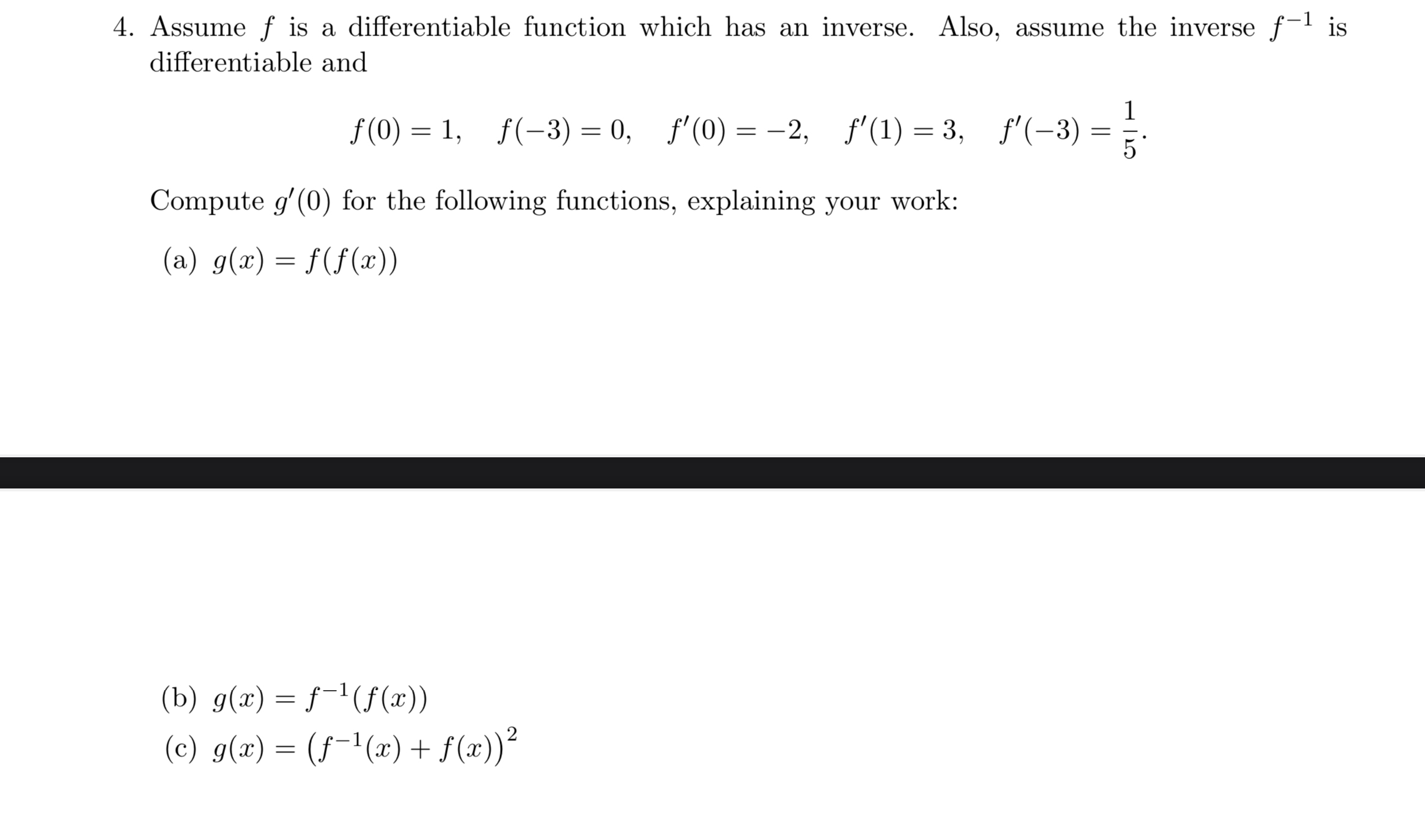 Solved Assume f ﻿is a differentiable function which has an | Chegg.com
