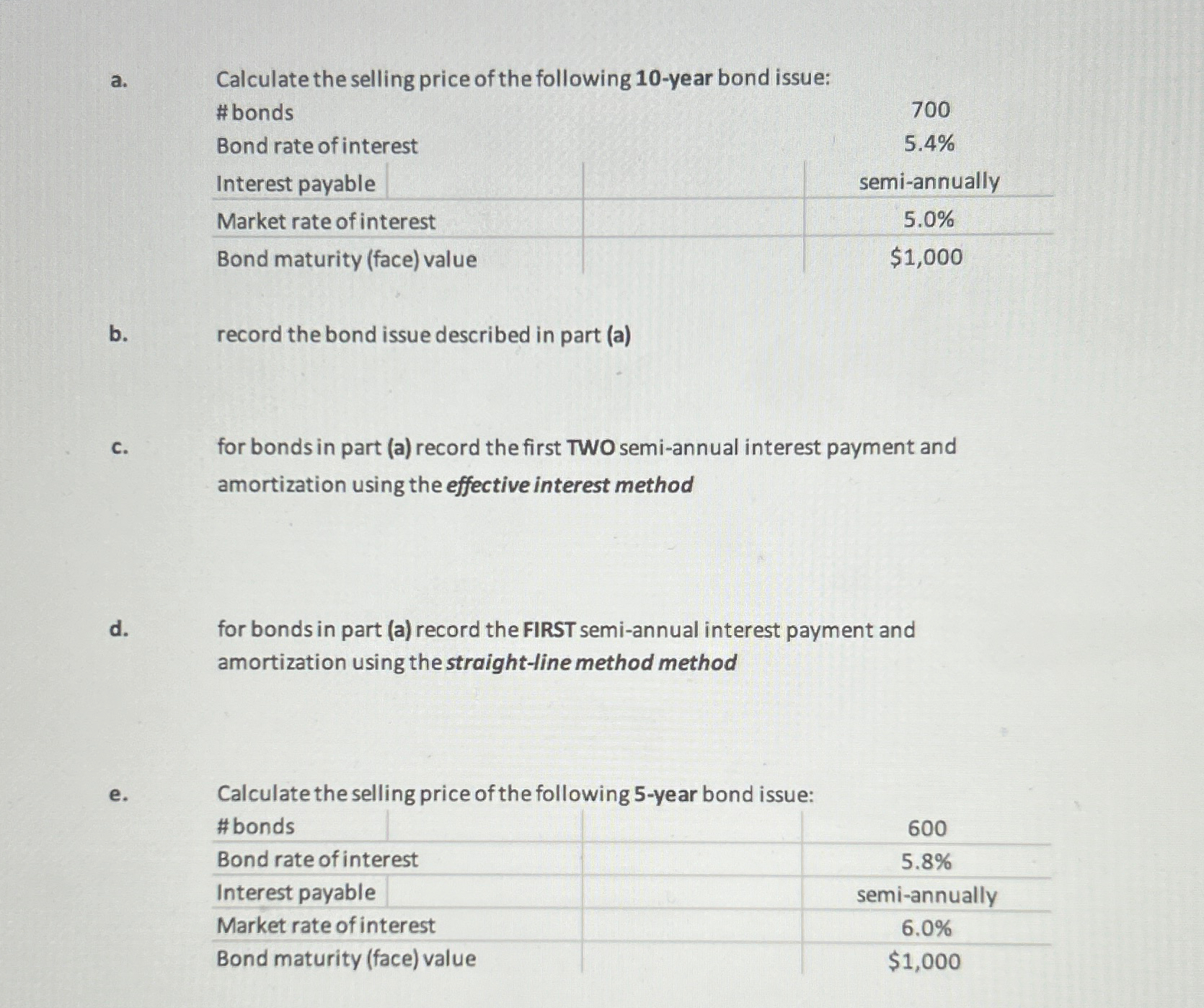 Solved a. ﻿Calculate the selling price of the following | Chegg.com