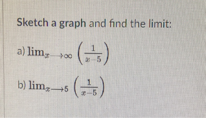 Solved Sketch a graph and find the limit: a) lim, (+) (+) b) | Chegg.com
