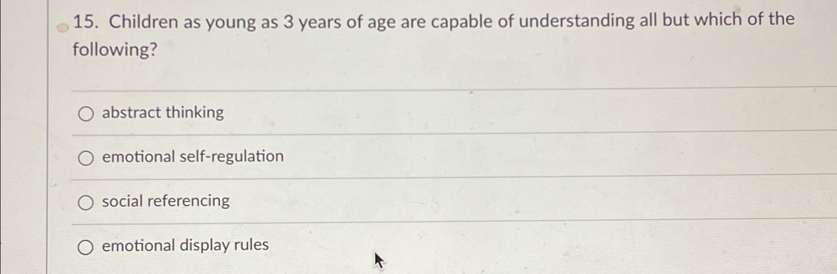 Solved Children as young as 3 ﻿years of age are capable of | Chegg.com