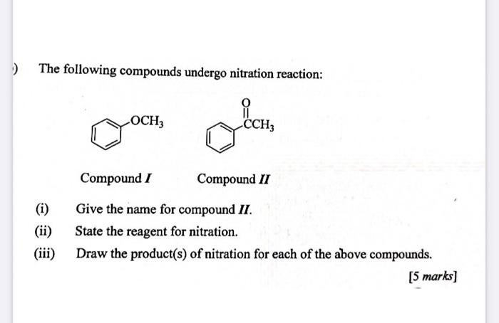 Solved The following compounds undergo nitration reaction: | Chegg.com