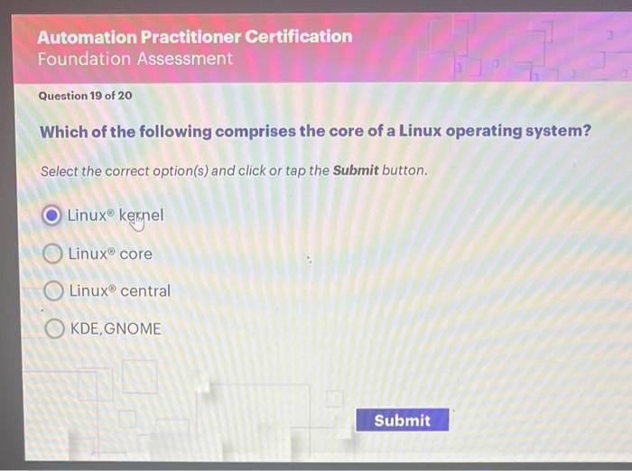 Solved Automation Practitioner Certification Foundation | Chegg.com