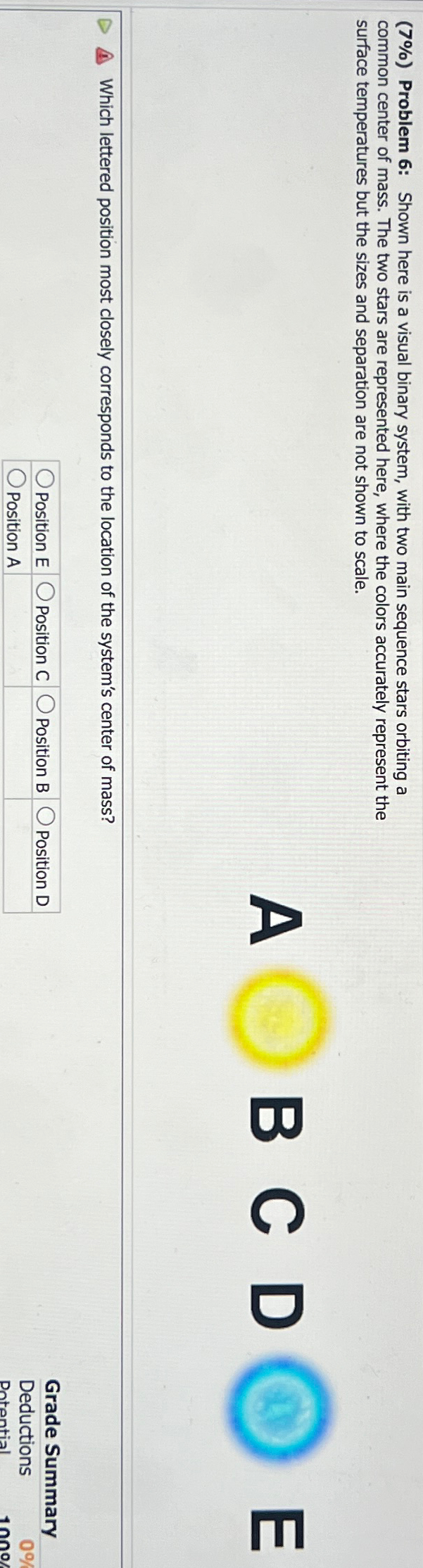 Solved (7%) ﻿Problem 6: Shown here is a visual binary | Chegg.com