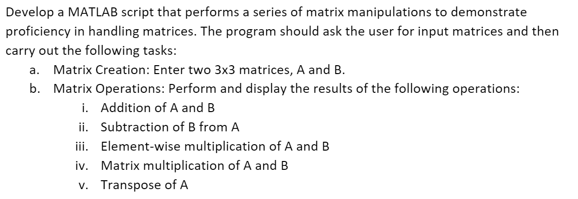 Solved Please Do This In Matlabdevelop A Matlab Script That 3999