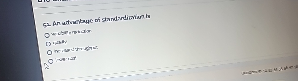 Solved An advantage of standardization isvariability | Chegg.com