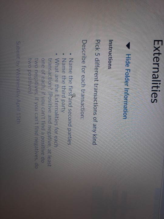 Solved Pick 5 different transactions of any kind Describe | Chegg.com