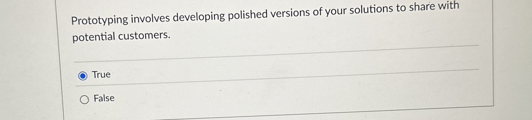Solved Prototyping involves developing polished versions of | Chegg.com