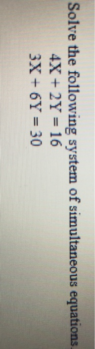 Solved Solve the following system of simultaneous | Chegg.com