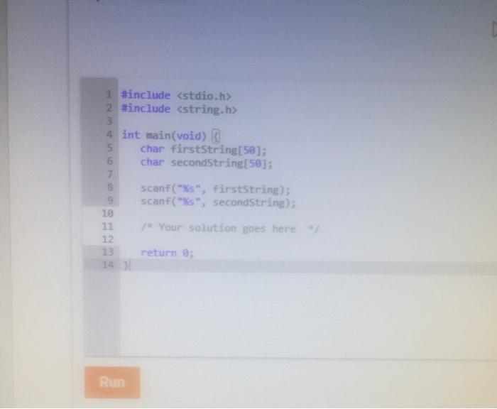 Solved Print The Two Strings FirstString And SecondString Chegg