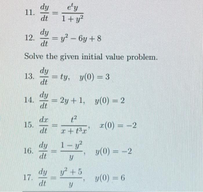 Solved Solve The Given Differential Equation Using