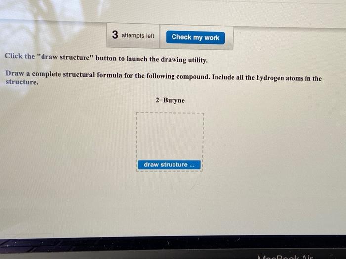 Solved 3 attempts left Check my work Click the "draw | Chegg.com