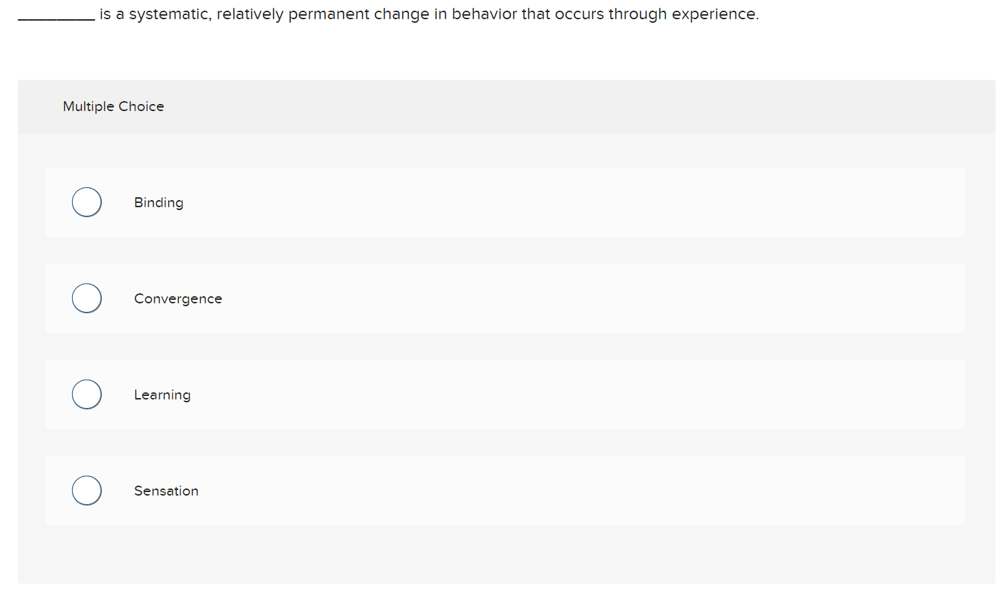 Solved is a systematic, relatively permanent change in | Chegg.com