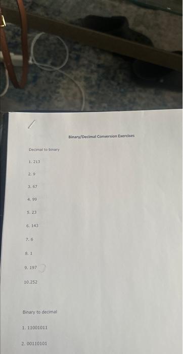 Solved 1. 11001011 2. 00110101 | Chegg.com