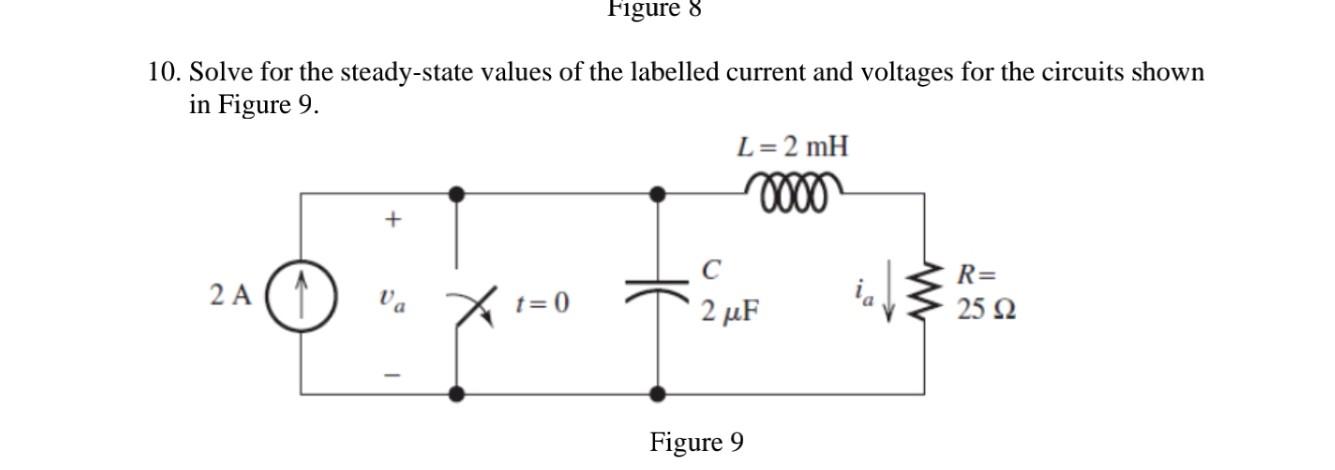 Solved 0. Solve for the steady-state values of the labelled | Chegg.com