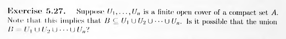 Solved suppose U1,...,Un is a finite open cover of a compact | Chegg.com