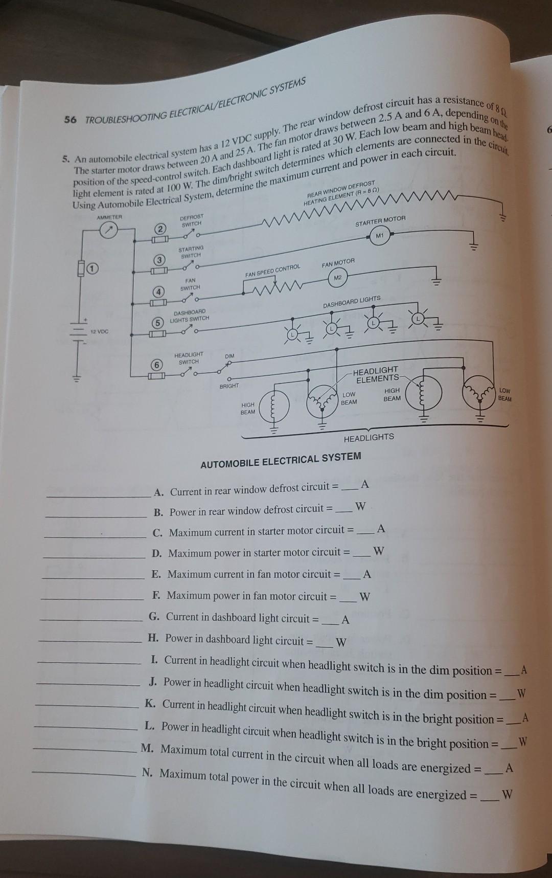 Solved 56 TROUBLESHOOTING ELECTRICAL/ELECTRONIC SYSTEMS 5. | Chegg.com