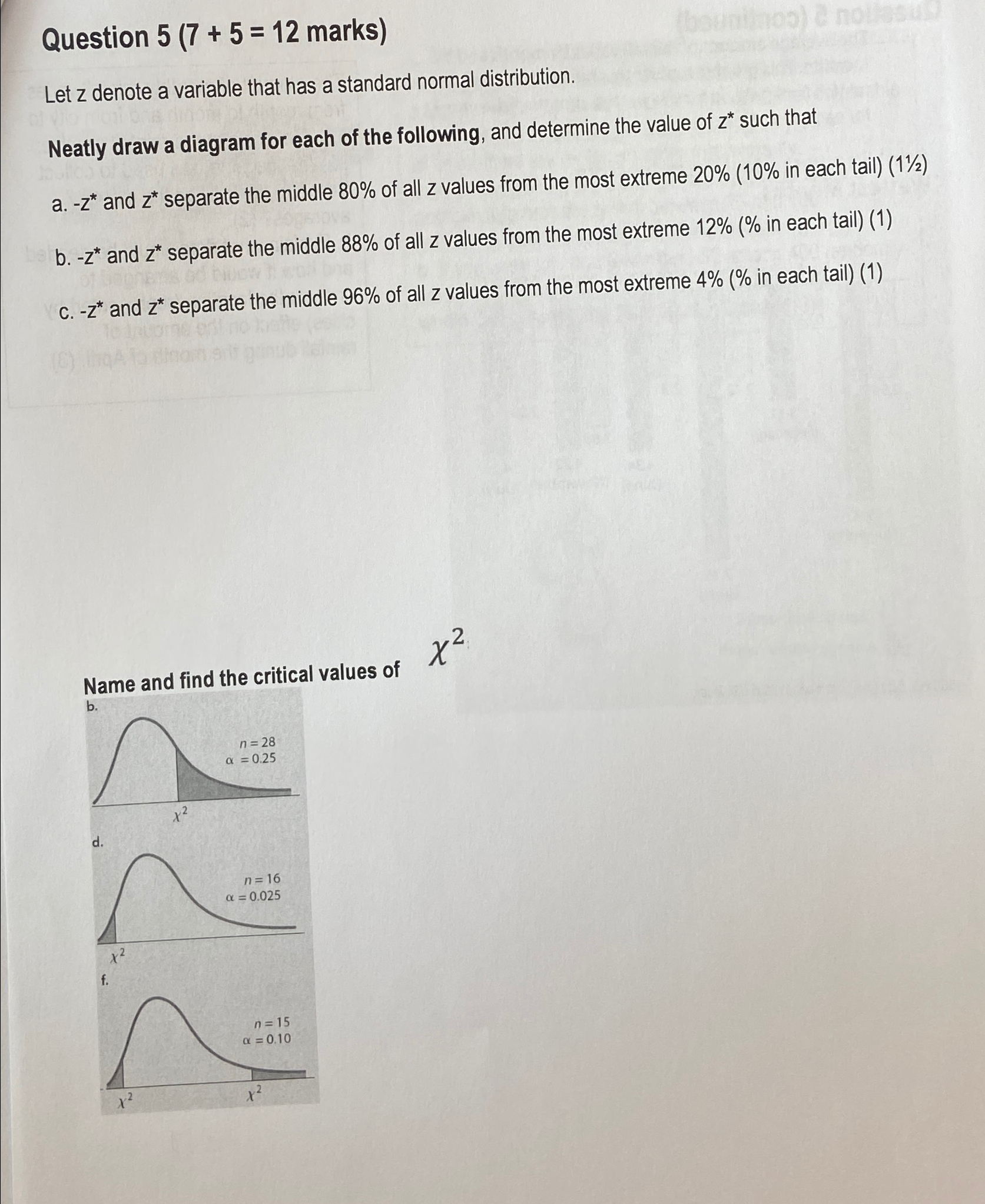 Solved Question 5 (7 + 5 = 12 ﻿marks)Let z ﻿denote a | Chegg.com