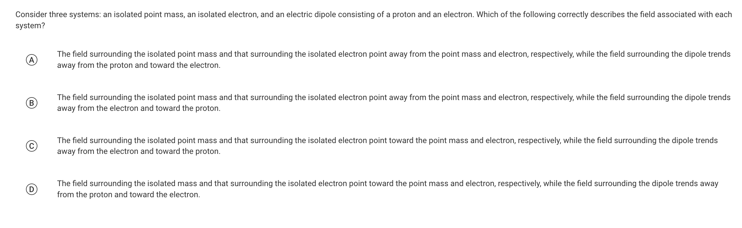 Solved Consider three systems: an isolated point mass, an | Chegg.com