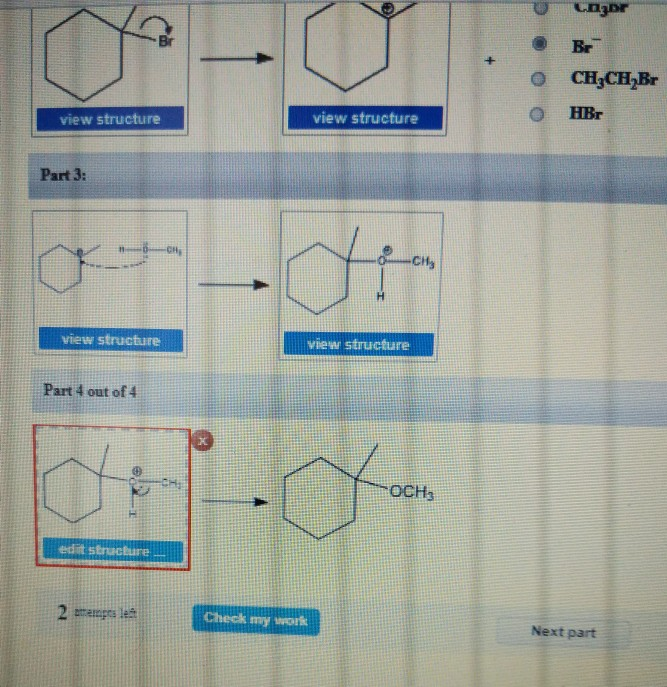 Solved Be sure to wer all parts Predict the product of the | Chegg.com