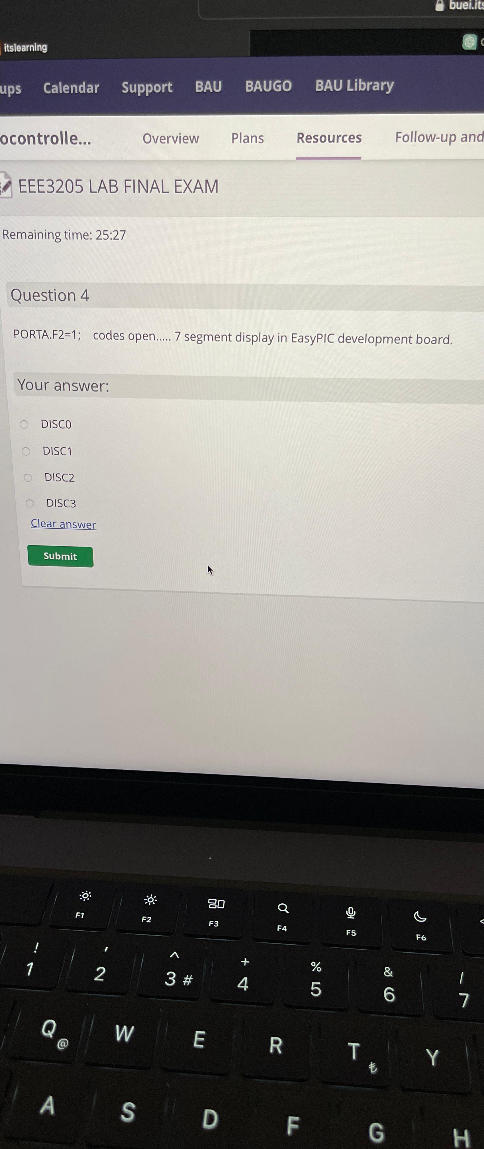 Solved itslearningCalendar Support BAU BAUGO BAU | Chegg.com