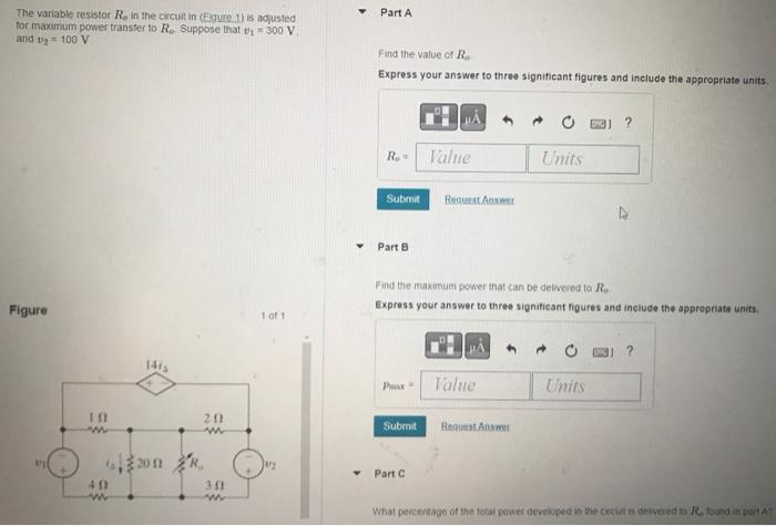 Solved The variable resistor Rθ in the circuit in (Figure 1 | Chegg.com