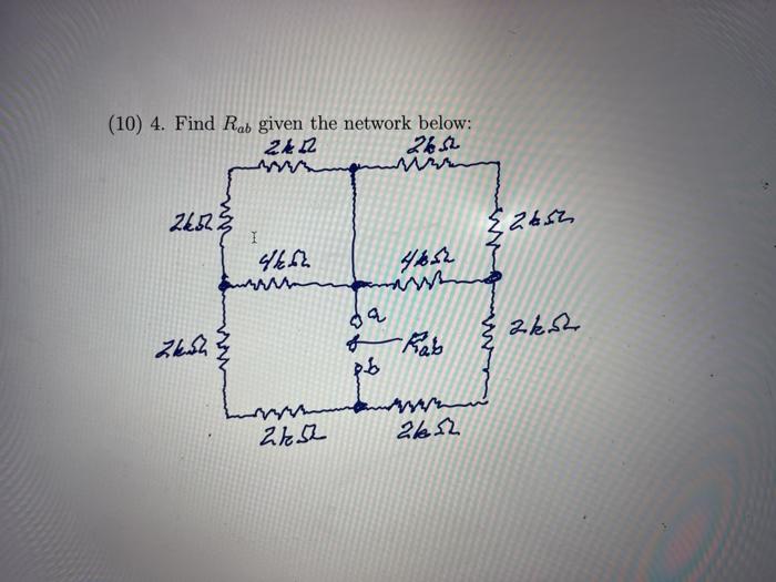 Solved (10) 4. Find Rab given the network below: 2412 26.02 | Chegg.com Solved (10) 4. Find Rab given the network below: 2412 26.02 | Chegg.com