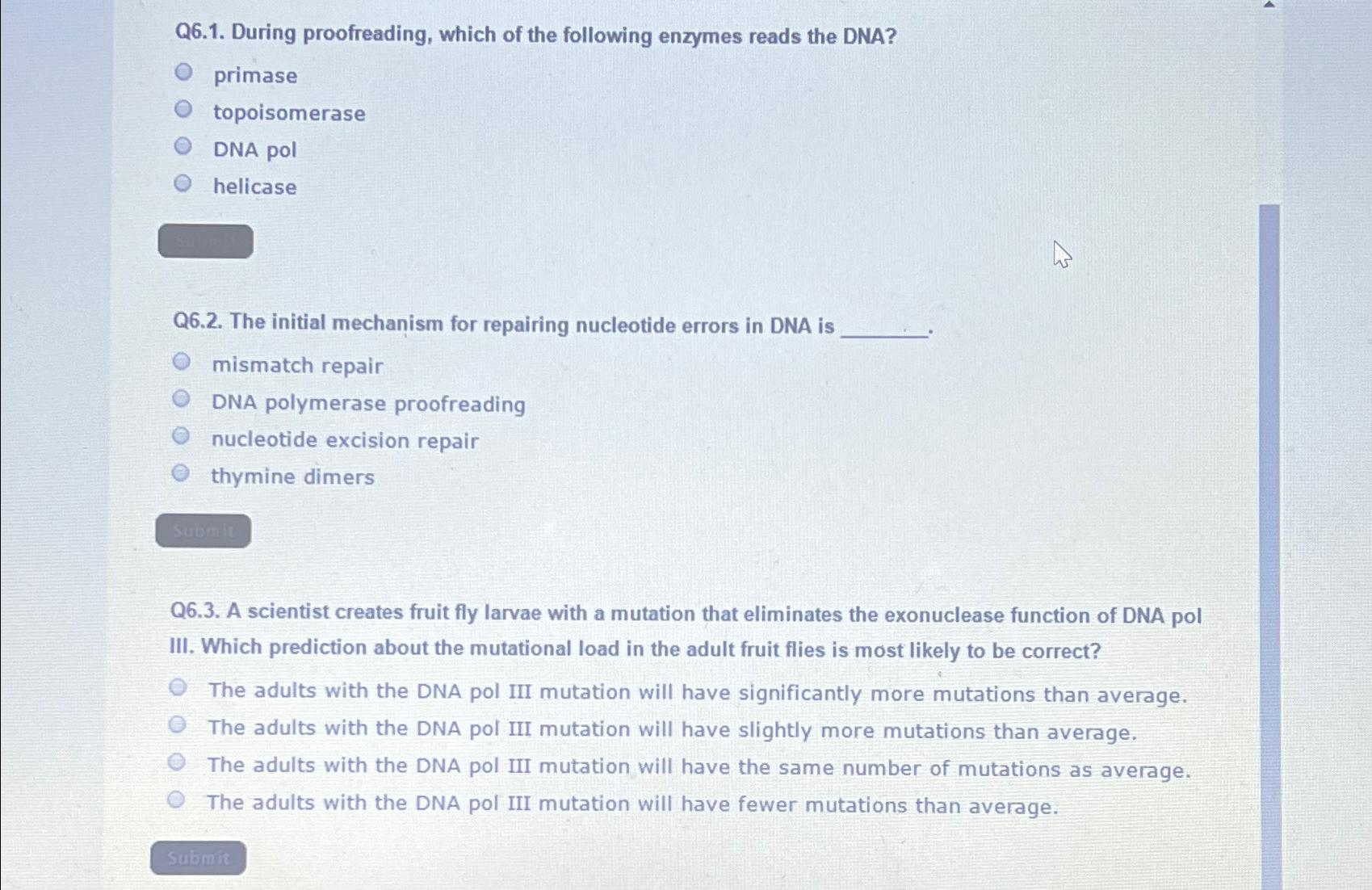 Solved Q6.1. ﻿During proofreading, which of the following | Chegg.com