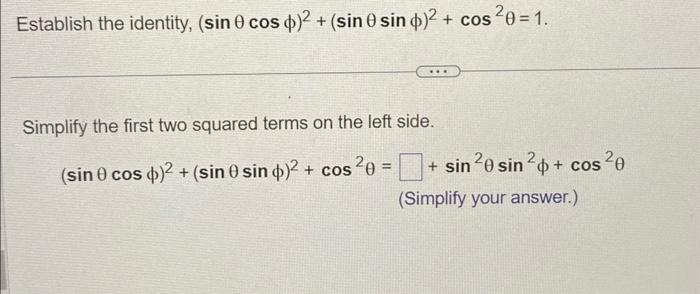 Solved Establish the identity, | Chegg.com