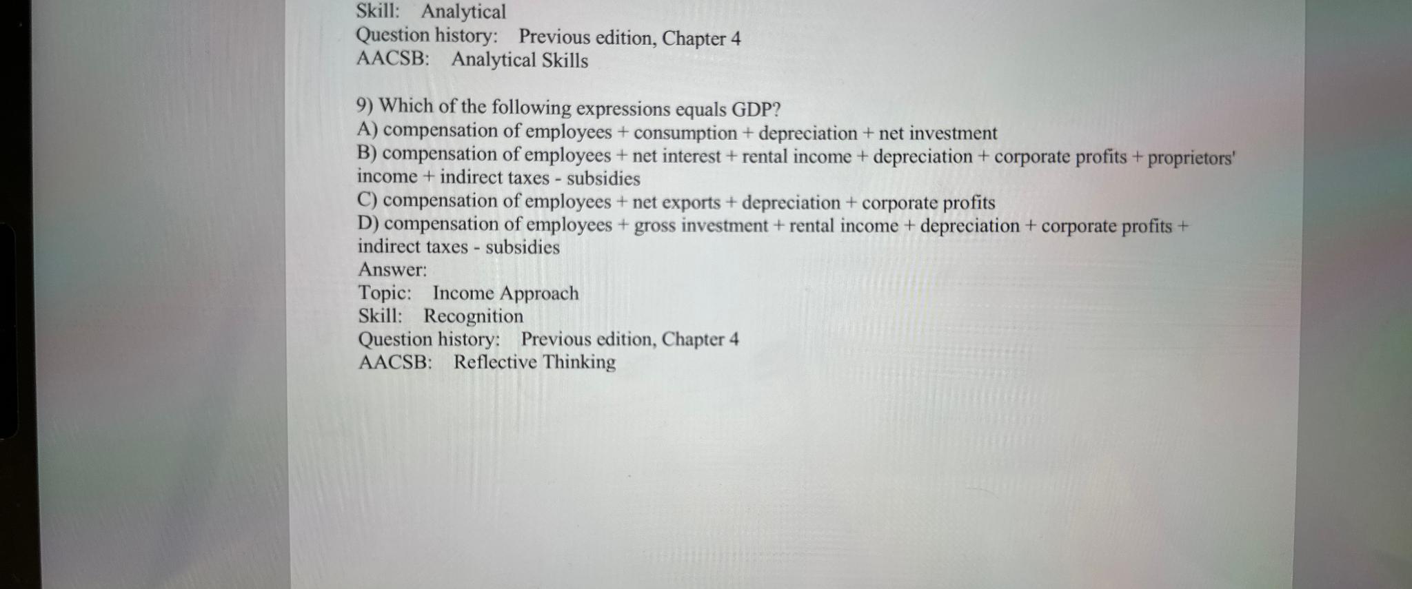 Solved Skill: AnalyticalQuestion history: Previous edition, | Chegg.com