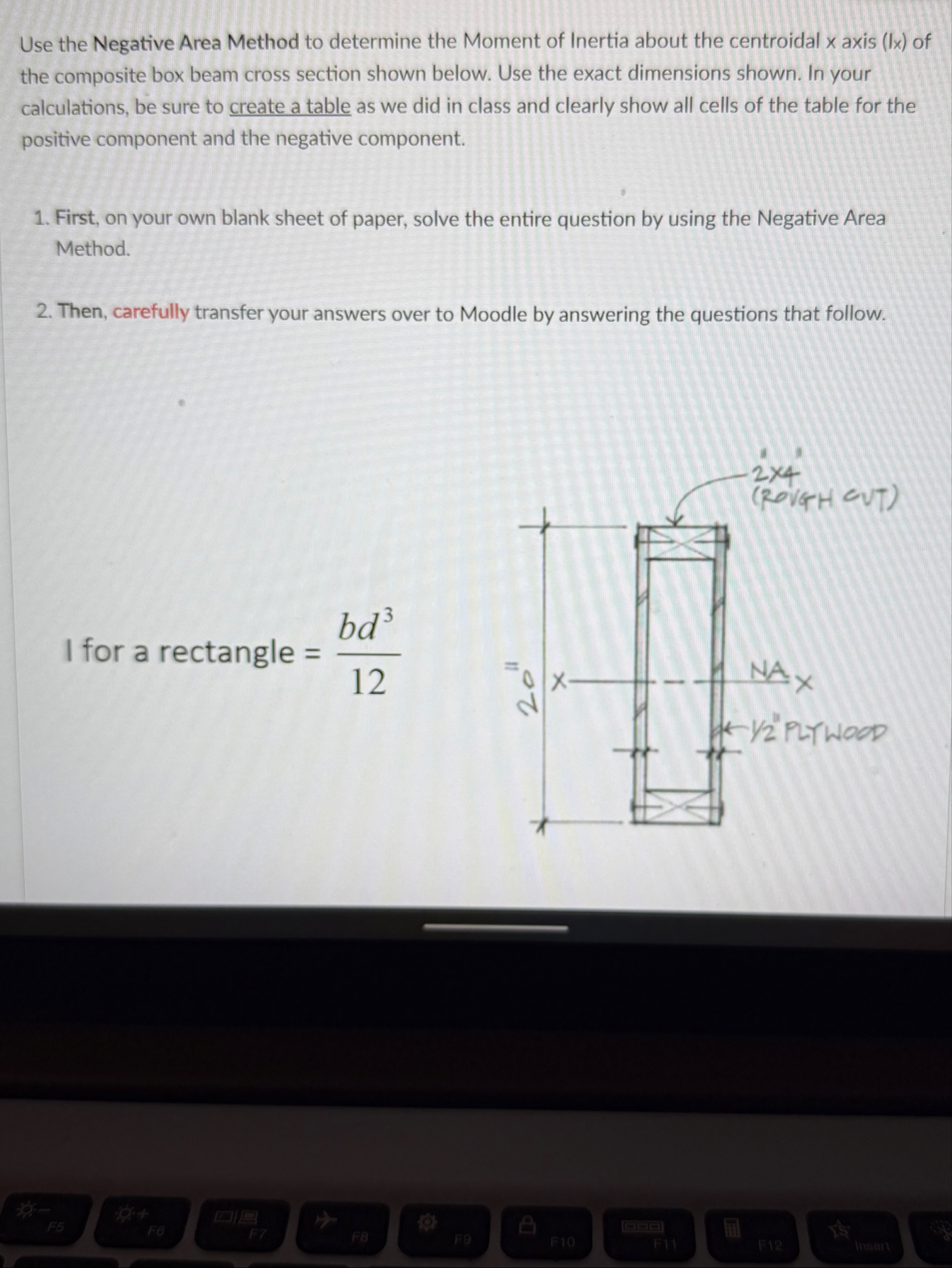 Solved Use the Negative Area Method to determine the Moment | Chegg.com
