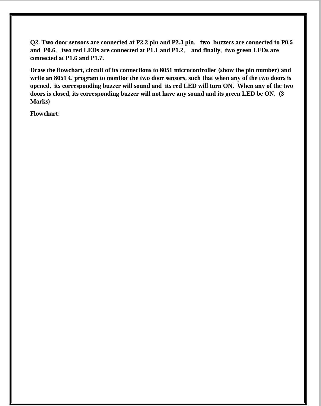 Q1. The data pins of an LCD are connected to PO. The | Chegg.com
