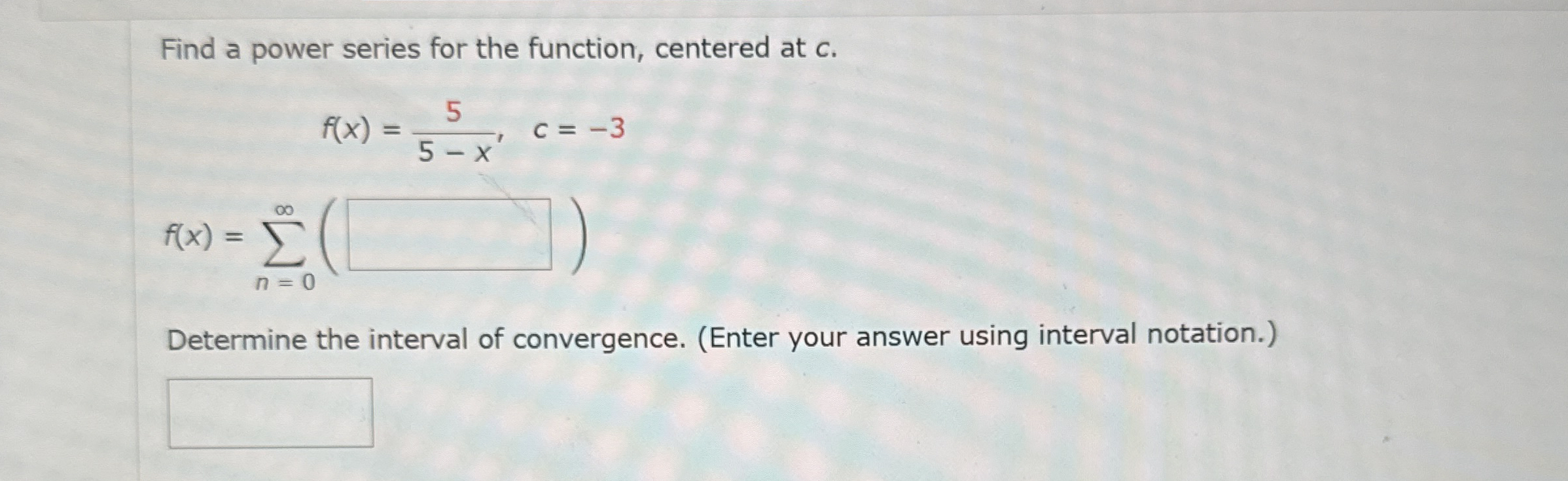 Solved Find a power series for the function, centered at | Chegg.com