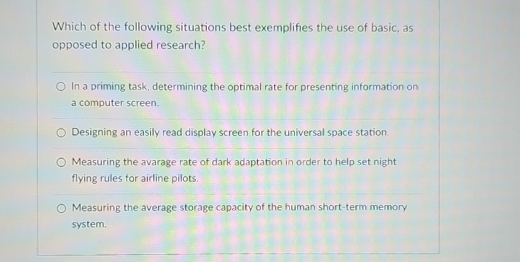 Solved Which of the following situations best exemplifies | Chegg.com