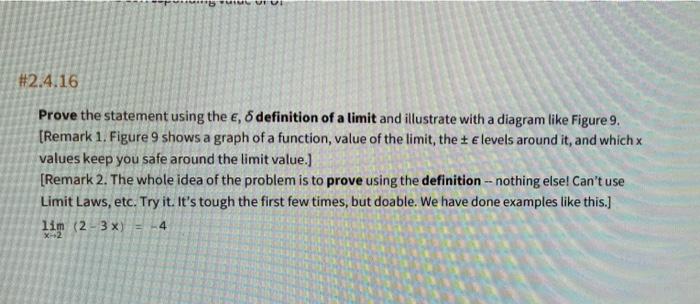 Solved 41M VIVI #2.4.16 Prove the statement using the e, | Chegg.com