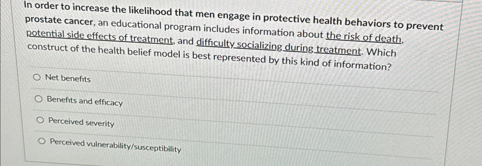 Solved In order to increase the likelihood that men engage | Chegg.com