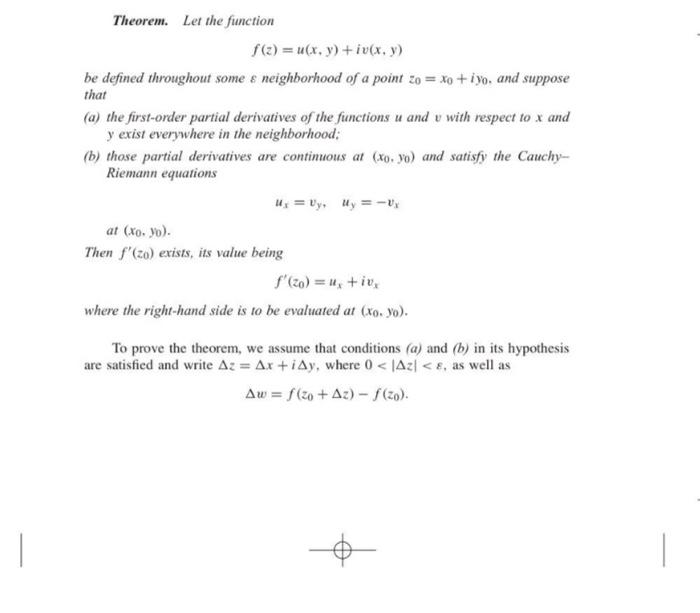 Solved 2. Use the theorem in Sec. 22 to show that f′(z) and | Chegg.com