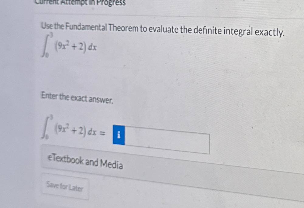 Solved Use the Fundamental Theorem to evaluate the definite | Chegg.com