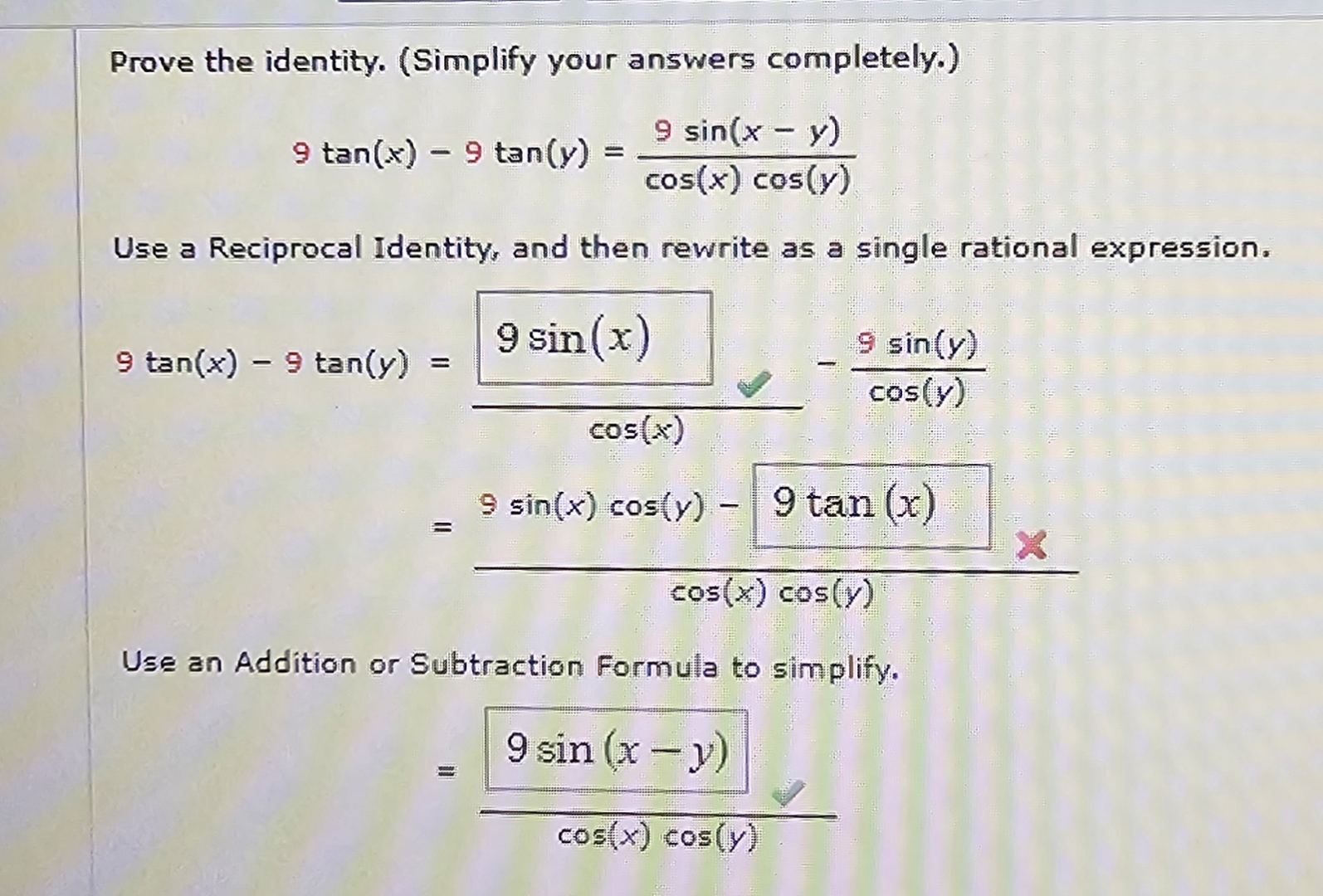Solved Prove the identity. (Simplify your answers | Chegg.com