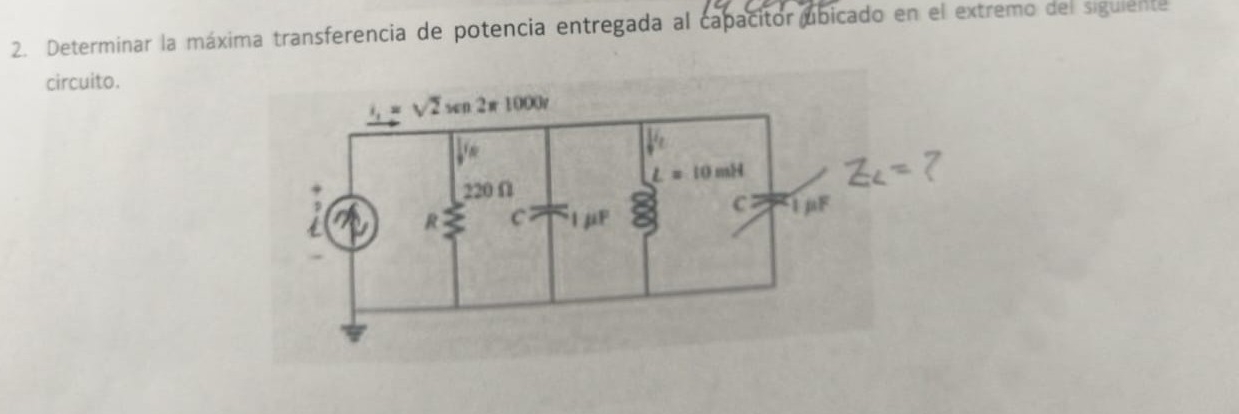 Solved Determinar la máxima transferencia de potencia | Chegg.com
