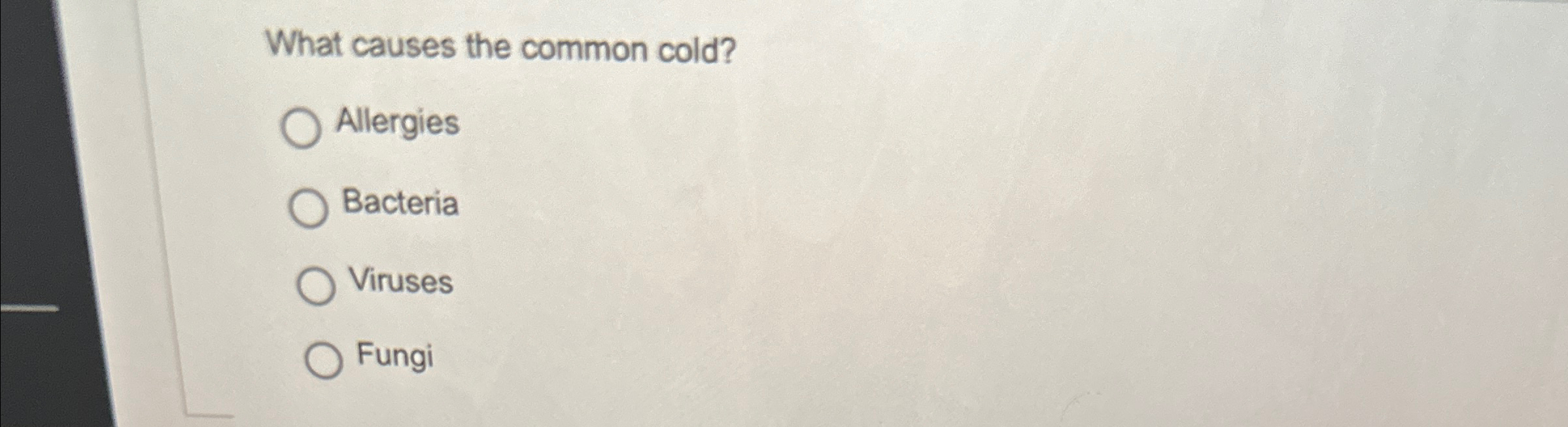 Solved What causes the common | Chegg.com