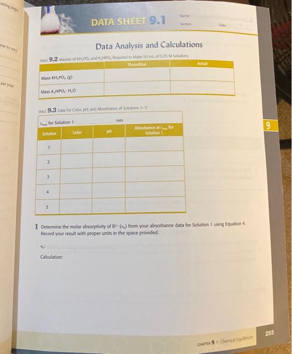 Solved LAB ACTIVITY 9.1 Pre-Lab Questions 1 Calculate the | Chegg.com
