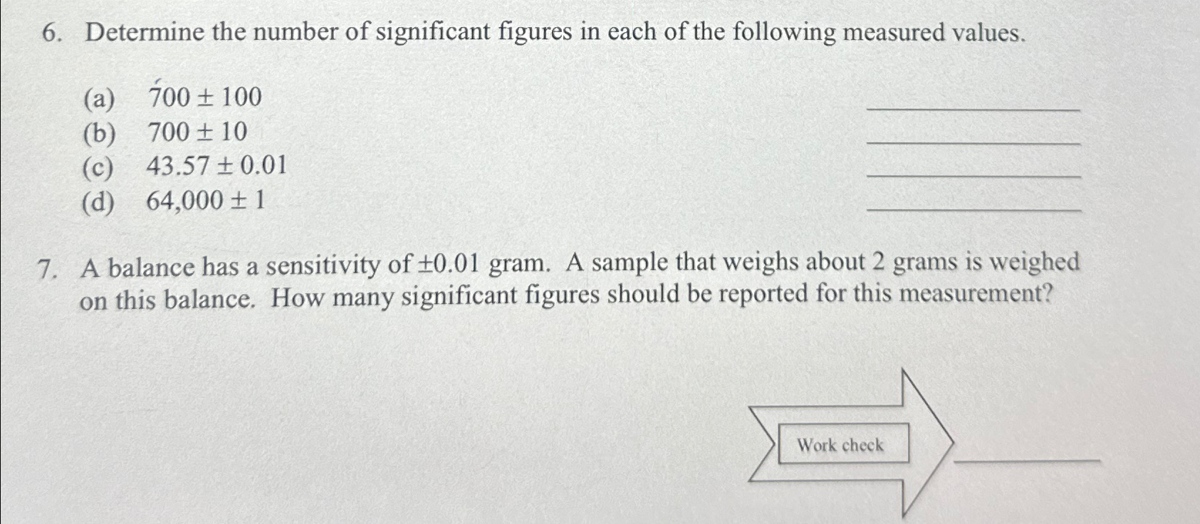 Solved Determine the number of significant figures in each | Chegg.com