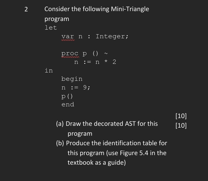 Solved 2 ﻿Consider the following Mini-Triangle(a) ﻿Draw the | Chegg.com