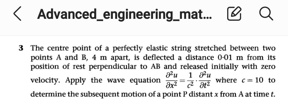 Solved Advanced_engineering_mat... 3 The centre point of a | Chegg.com